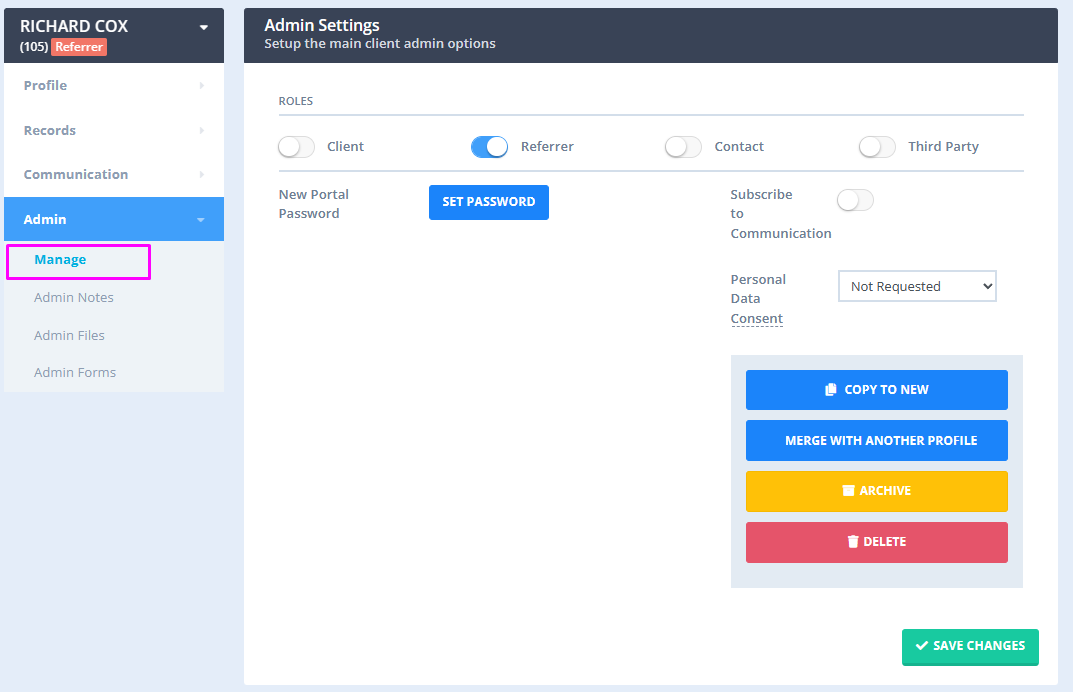 Managing Referrers and Referrals